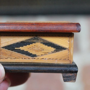 Mexican Straw Art Trinket Box Popote Popotillo Vintage Straw Mosaic ...