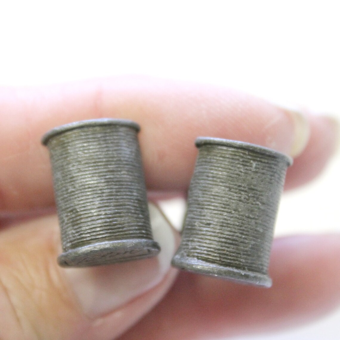 Rare Vintage TALON CUFF LINKS Sewing Thread Spool Advertising Promotion ...