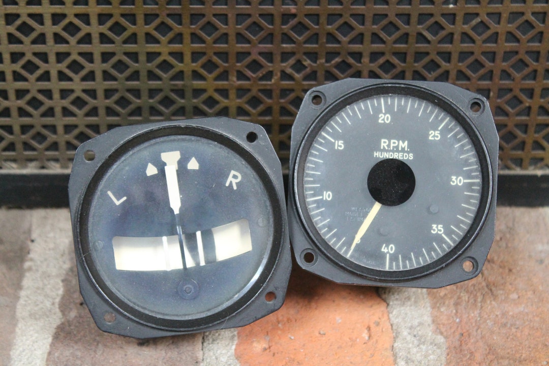 Vintage Aviation Cockpit Gauges Weston Instruments 1969 Model 955 RPM ...