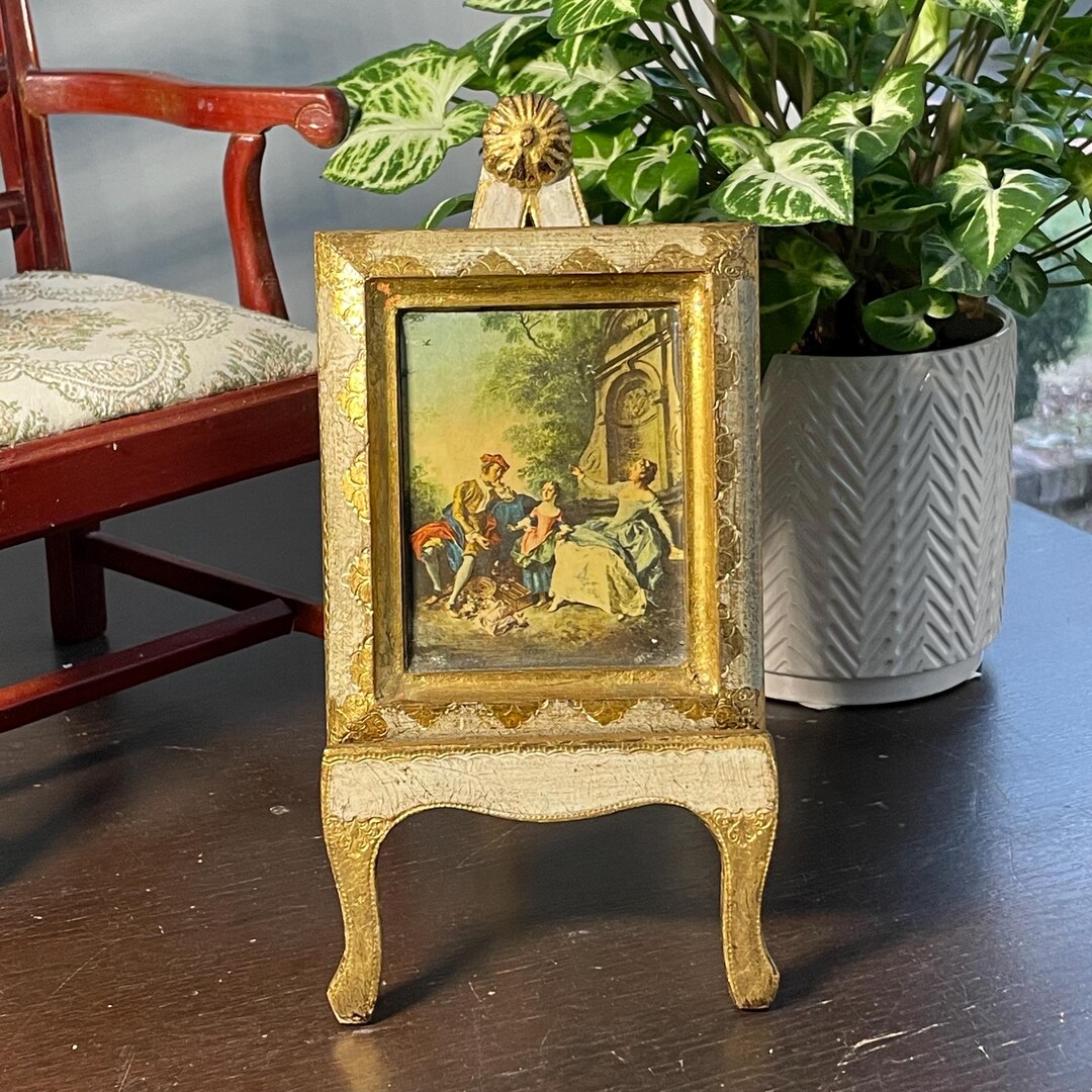 Florentine Plaque & Easel "the Kite" by Lancret Toleware Tabletop ...