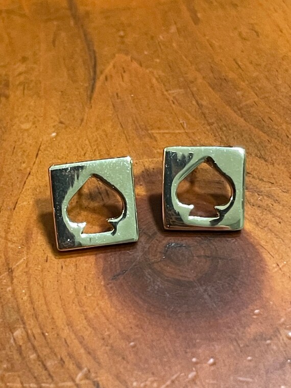 Kate Spade Cut Out Logo Earrings Gold Tone Stud Type Pierced - Etsy