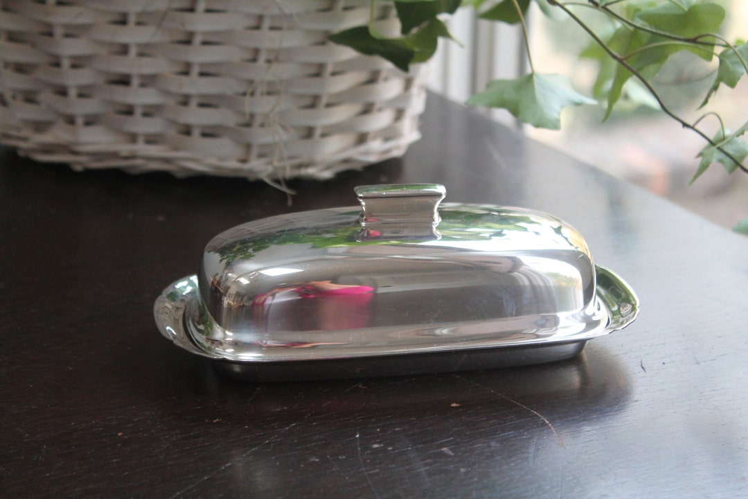 Reed & Barton Butter Dish W/ Glass Insert Embassy Line #1142 ...