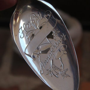 Oneida "happy Anniversary" Silver Plate Cake Server "patrician" 1975 ...