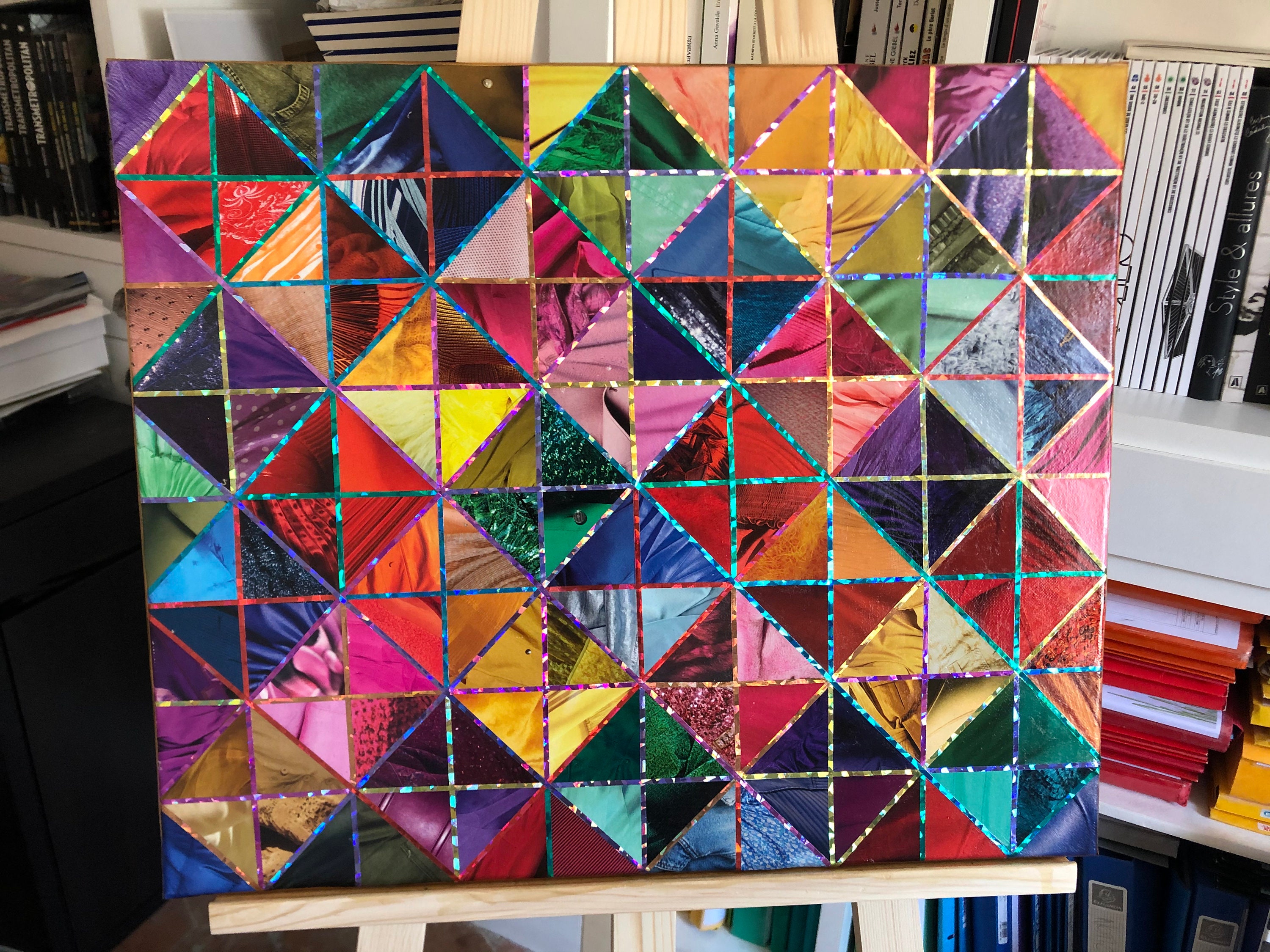 Table Collage Materials Triangle - Etsy