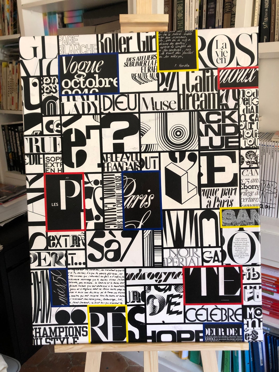 Mondrian Collage Painting 3 - Etsy