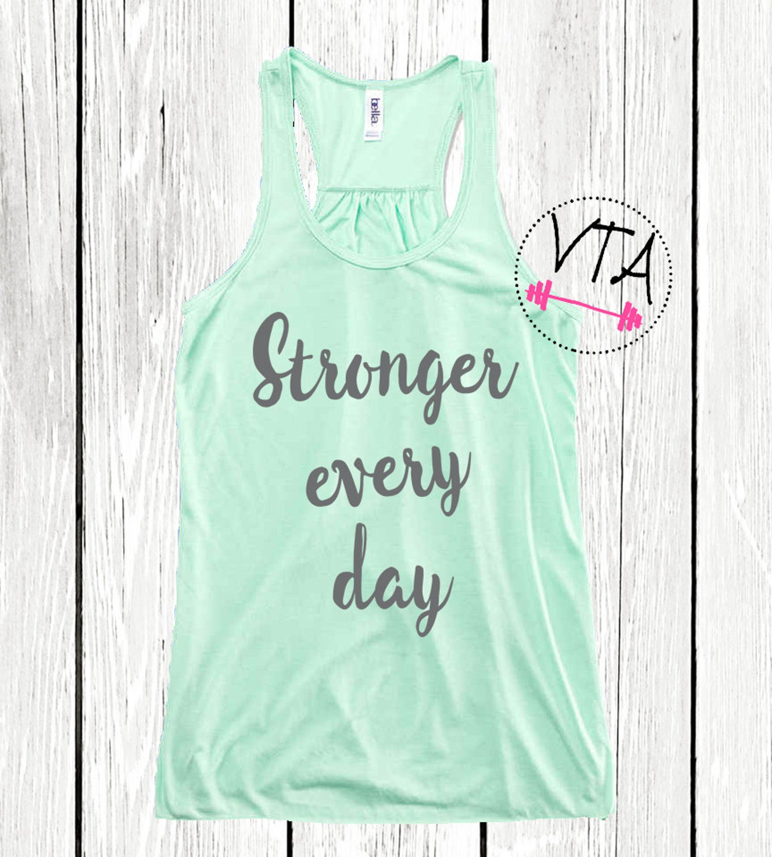 Stronger Every Day Womens Inspirational Workout Tank Top Cute | Etsy