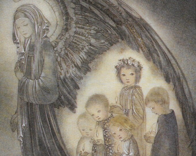 Three Guardian ANGELS W-majestic Wings Protect Five Young Children ...