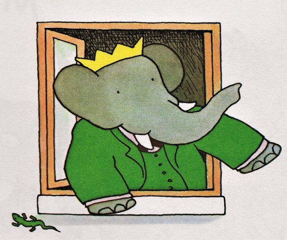 King BABAR Looks Out Window ORIGINAL 1973 Vintage Picture - Etsy