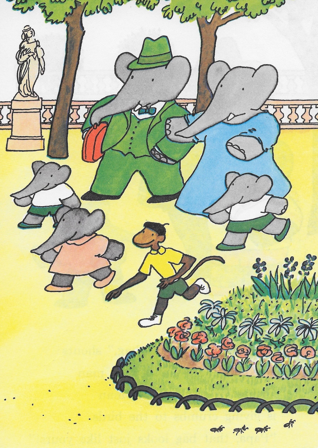 BABAR, Celeste & Elephant Children on Vacation - ORIGINAL 1967 Vintage ...