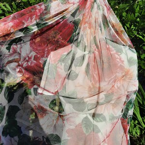 Rosa. Romantic Red Rose Wedding Cape or Veil / Floral Bridal Cape ...