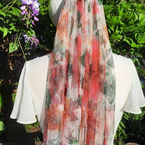 Rosa. Romantic Red Rose Wedding Cape or Veil / Floral Bridal Cape ...