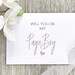 Will You Be My Page Boy Card, Page Boy Card, Card for Page Boy, Be My ...