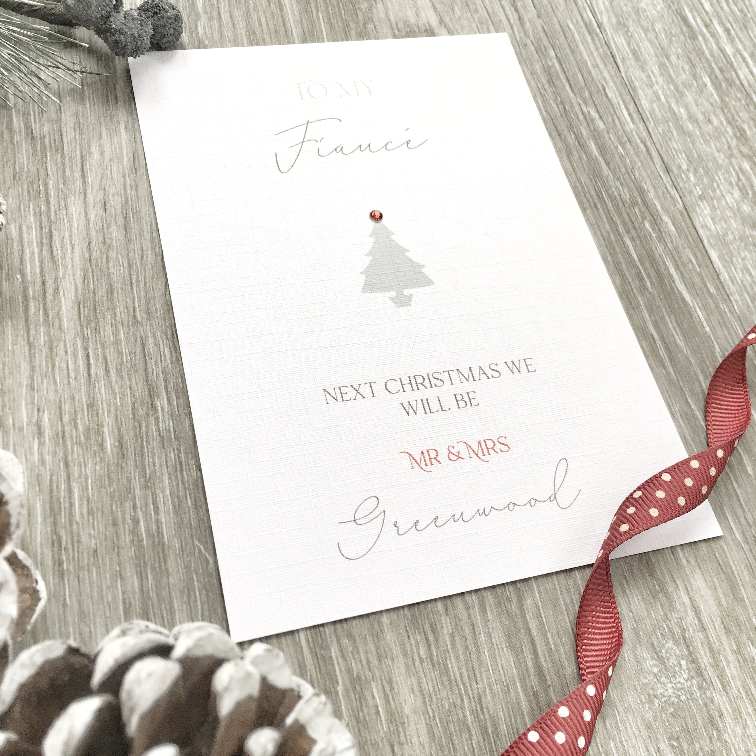 Personalised Fiancé Christmas Card Next Christmas We Will Be - Etsy UK