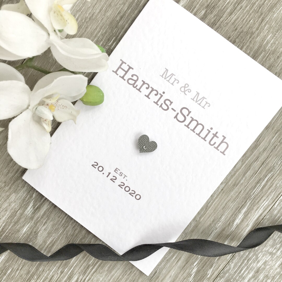 Personalised Card for a Mr and Mr, Groom Wedding Card, Gay Couple ...