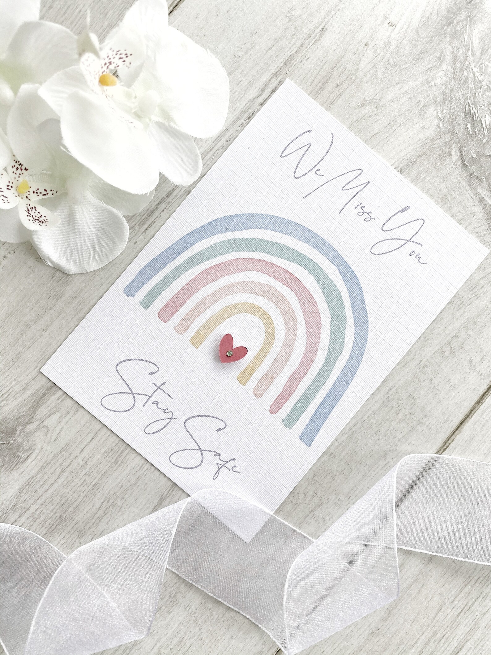 Social Distancing Stay Safe Card Sending a Hug Miss You - Etsy