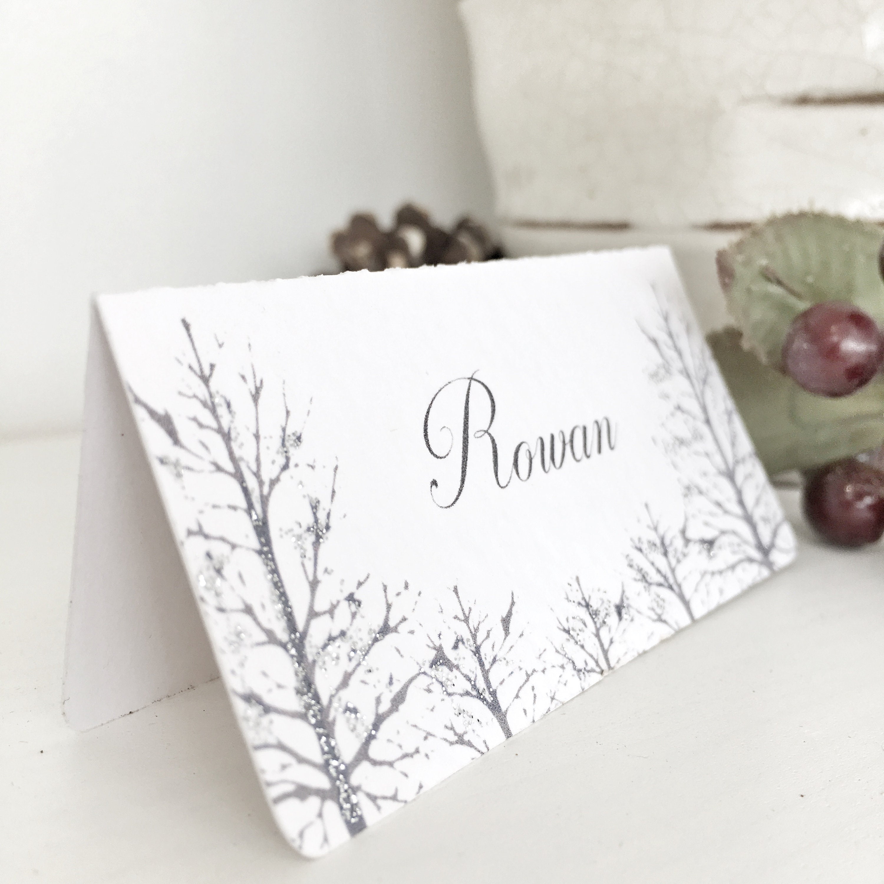 Personalised Wedding Place Names, Wedding Place Setting, Name Card ...