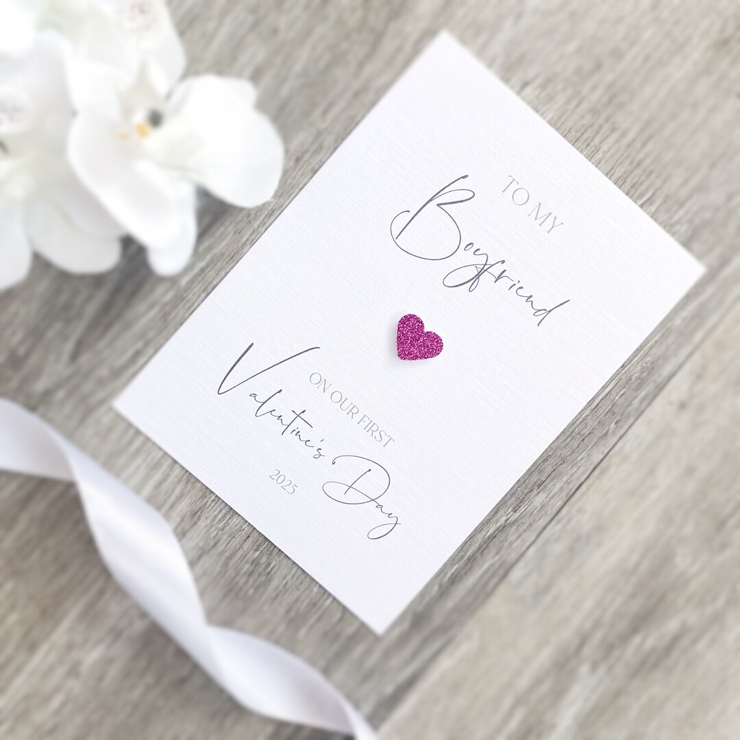 Personalised First Valentine's Day Card, Boyfriend Valentine Card ...