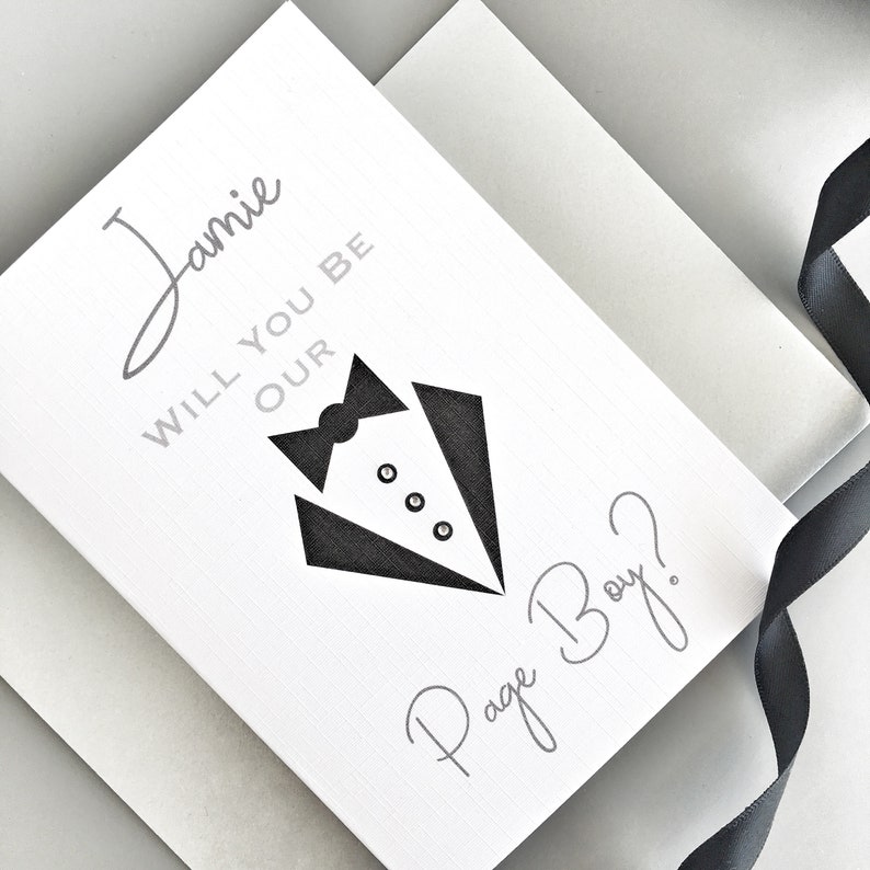 Will You Be My Page Boy Card, Page Boy Card, Card for Page Boy, Be My ...