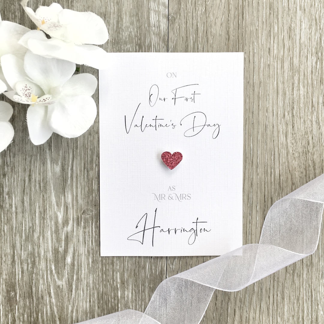 Personalised First Valentine Card for Your Husband or Wife on ...