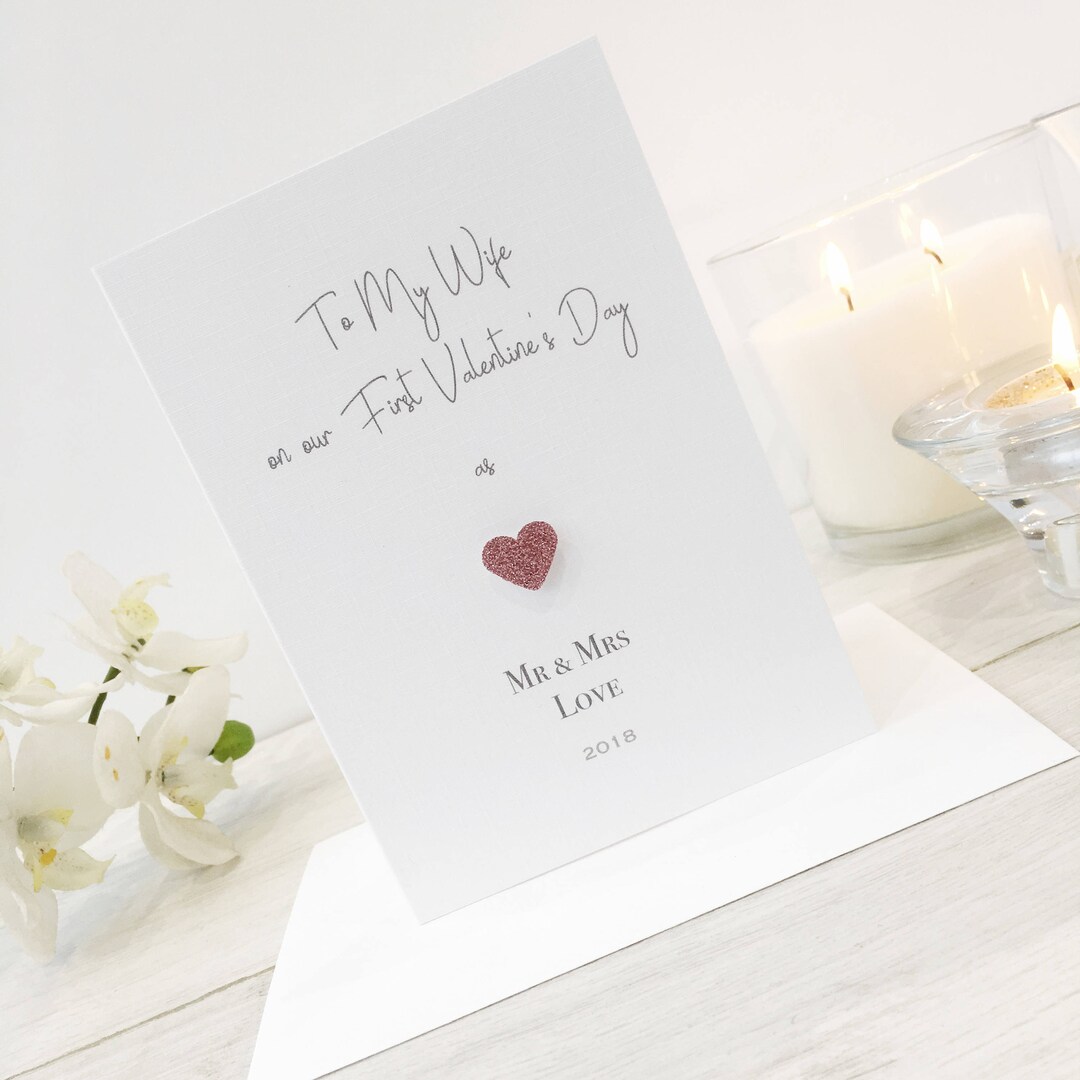 Personalised First Valentine Card for Your Husband or Wife on ...