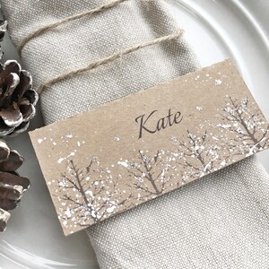 Personalised Wedding Place Names, Rustic Wedding Place Setting, Name ...
