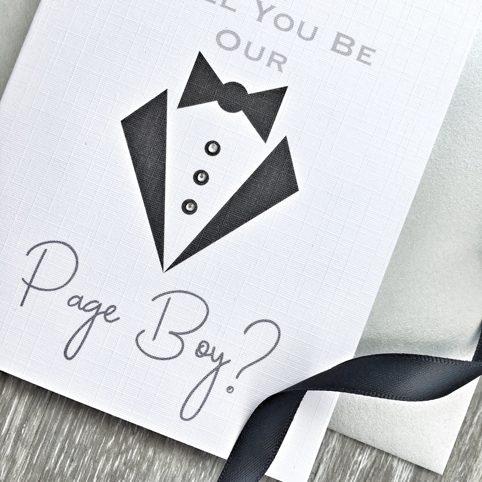 Will You Be My Page Boy Card, Page Boy Card, Card for Page Boy, Be My ...