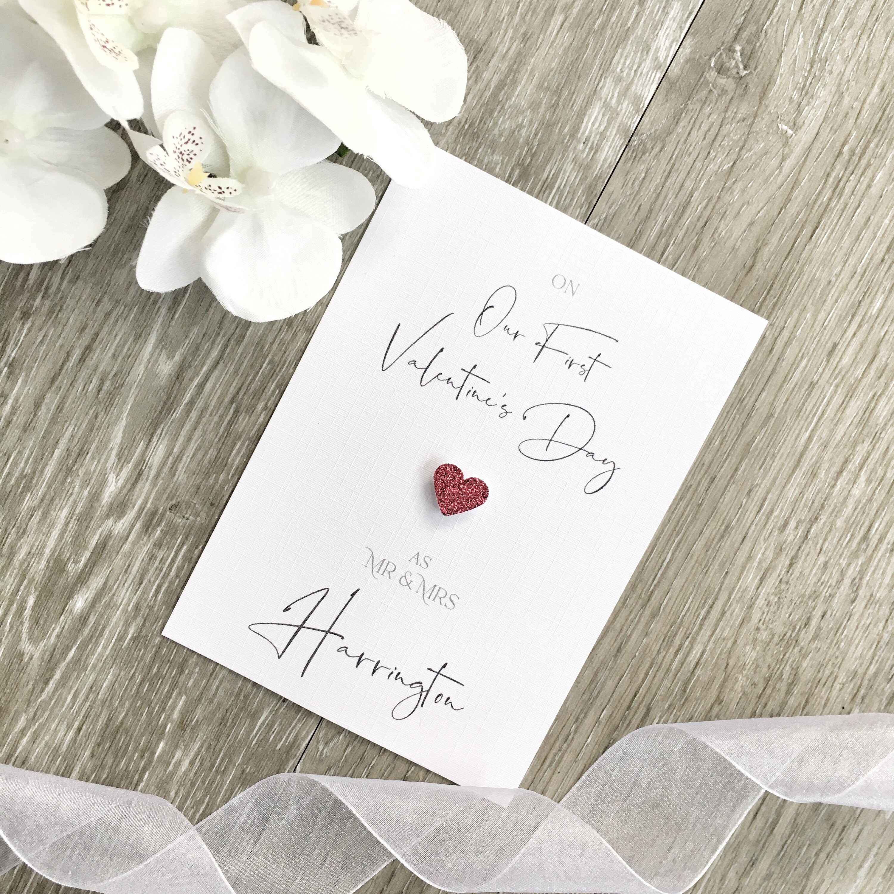 Personalised First Valentine Card for Your Husband or Wife on | Etsy