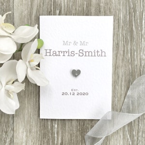 Personalised Card for a Mr and Mr, Groom Wedding Card, Gay Couple ...
