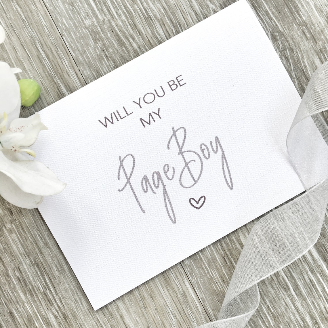 Will You Be My Page Boy Card Page Boy Card Card for Page | Etsy UK
