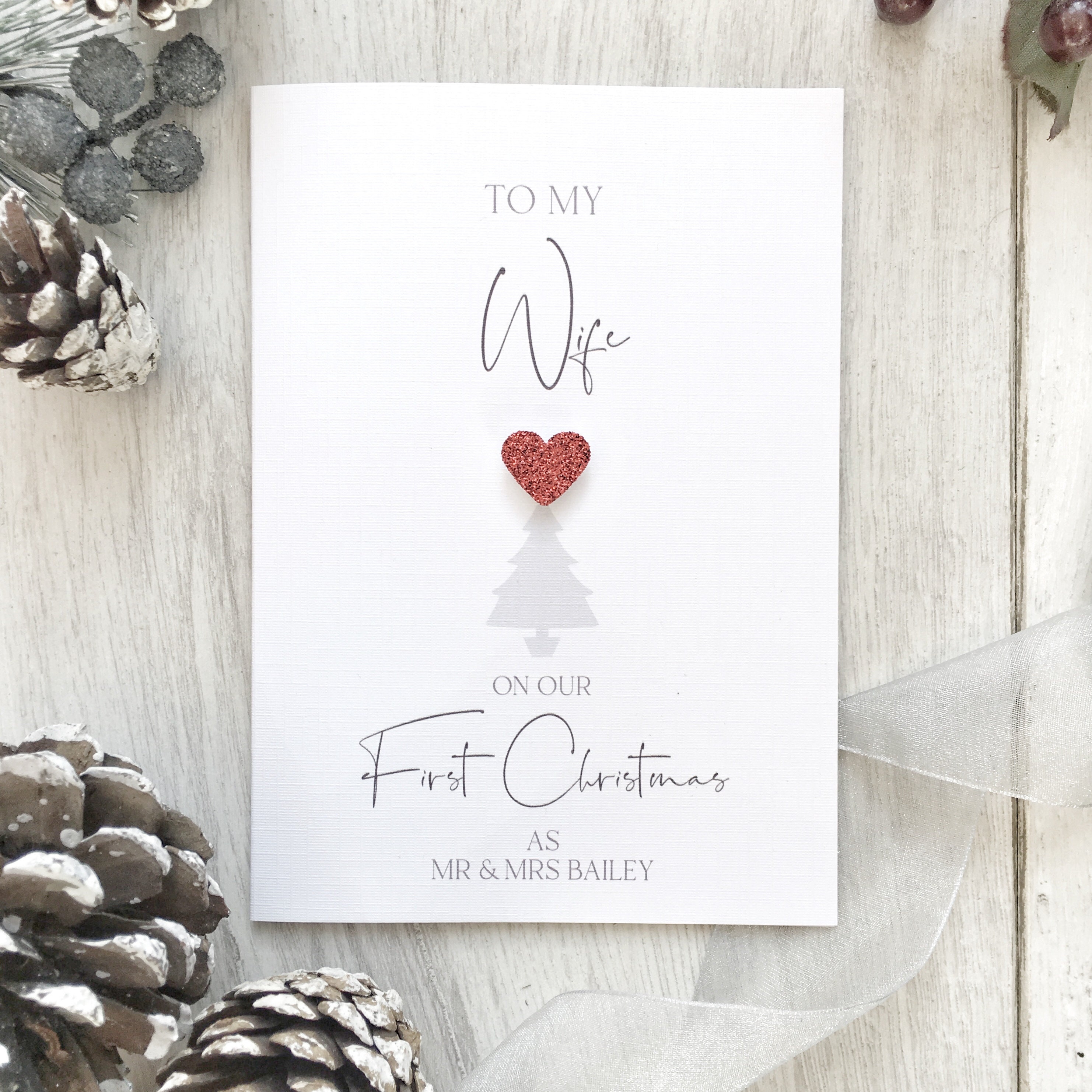 Personalised First Christmas Card First Christmas Card - Etsy UK