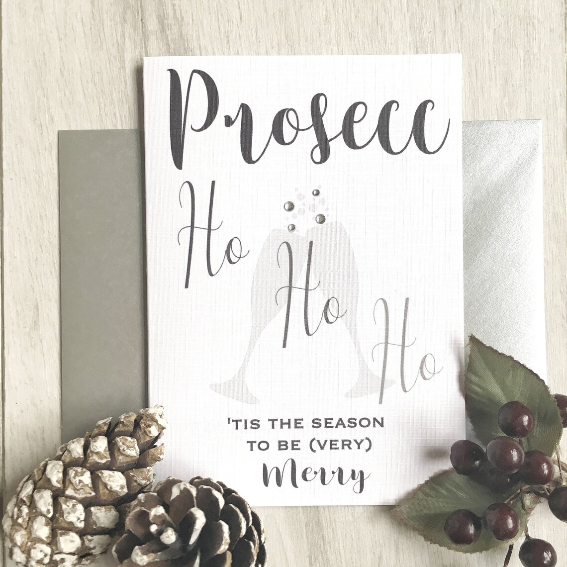 Prosecco Card Prosecco Christmas Card Friends Prosecco Card - Etsy UK