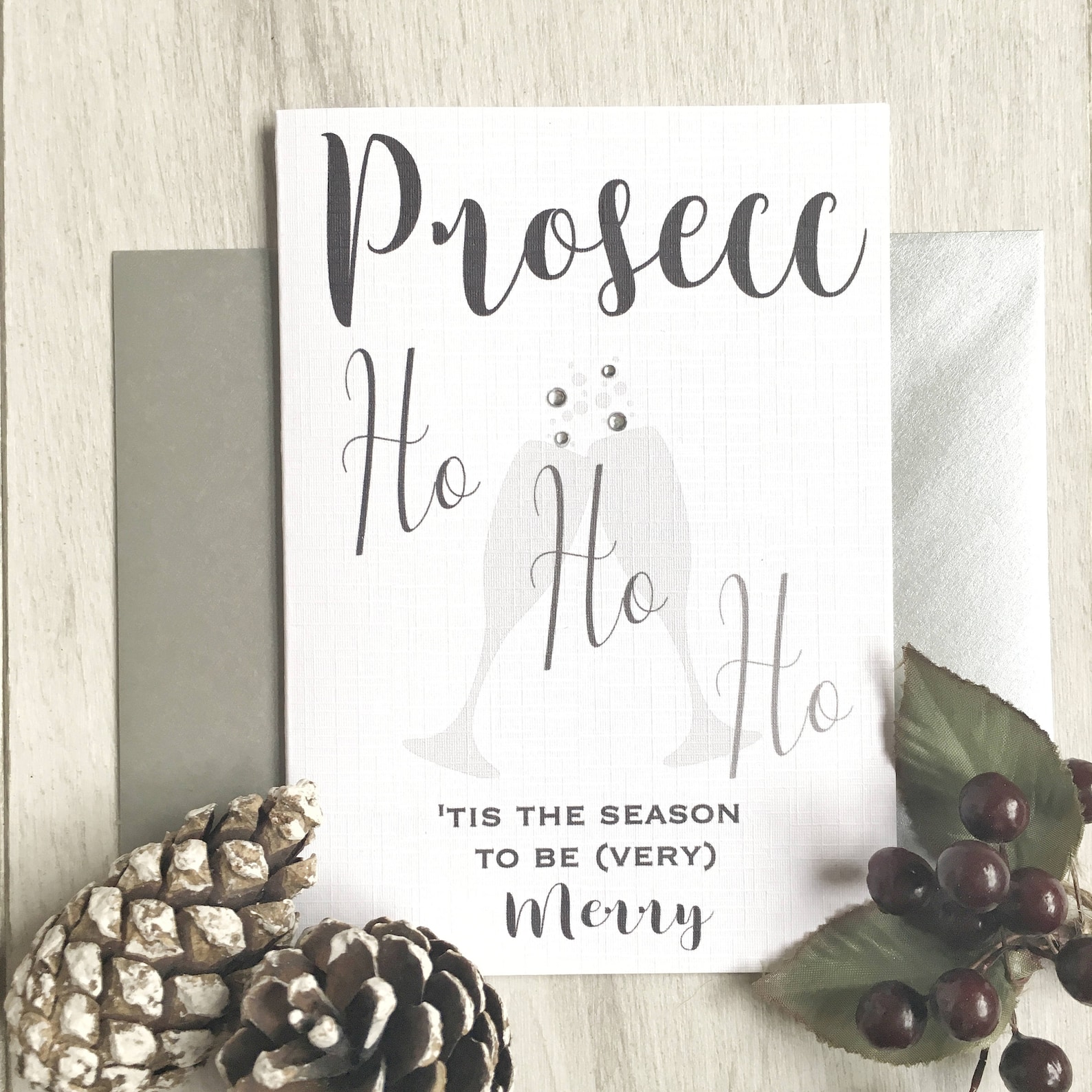 Prosecco Card Prosecco Christmas Card Friends Prosecco Card - Etsy UK