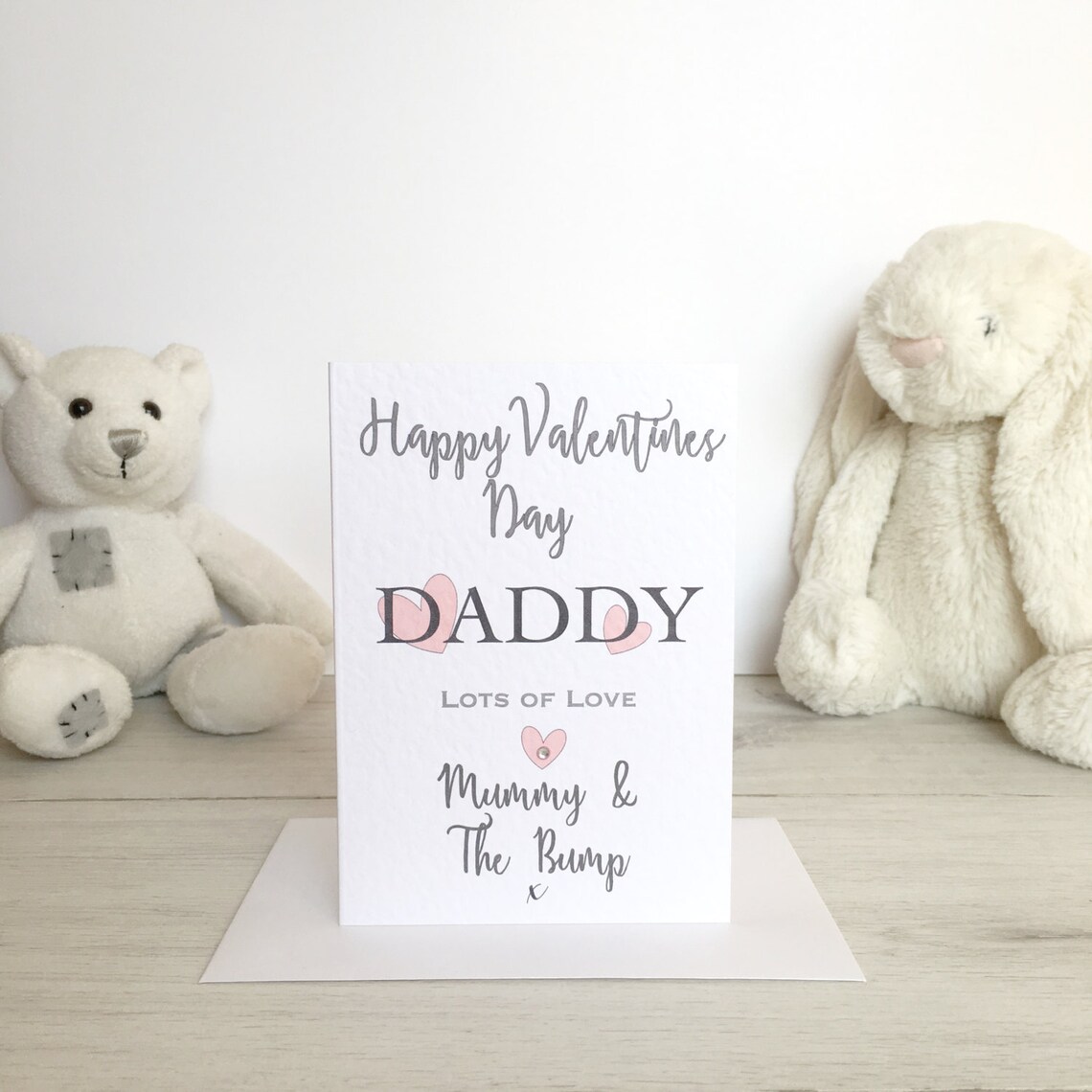 Personalised Daddy Valentine Card Daddy From Bump Daddy to | Etsy