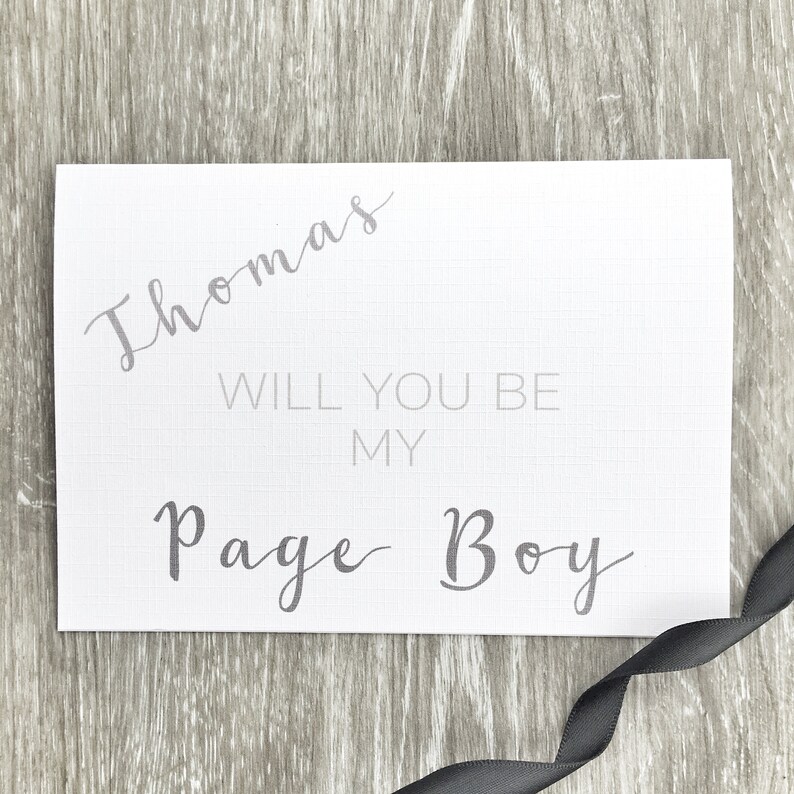 Page Boy Page Boy Card Will You Be Our Page Boy Card Card | Etsy
