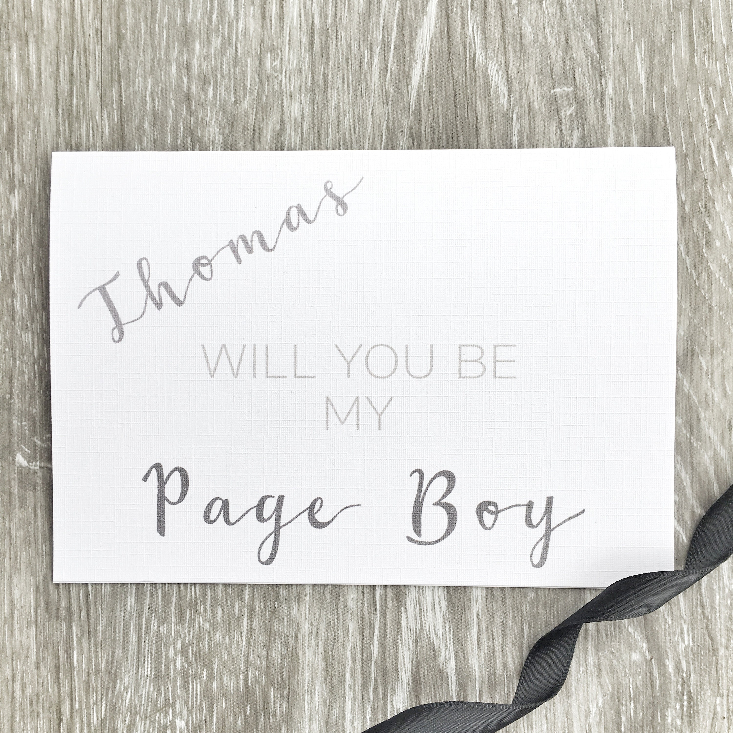 Page Boy Page Boy Card Will You Be Our Page Boy Card Card - Etsy