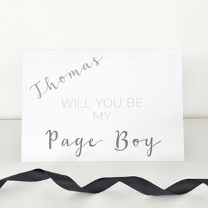 Page Boy, Page Boy Card, Will You Be Our Page Boy Card, Card for Page ...