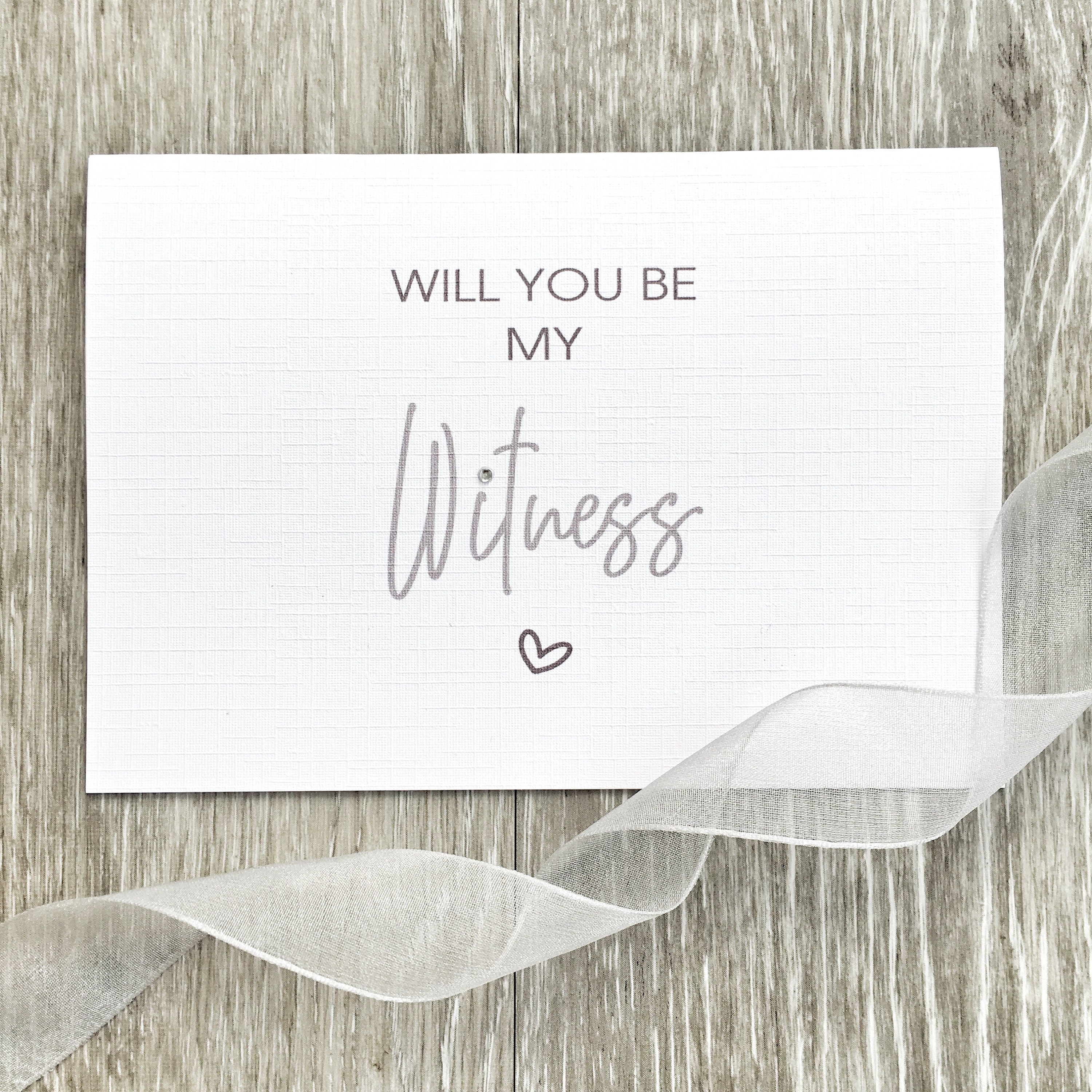 Will You Be My Witness on My Wedding Day Proposal Card - Etsy UK