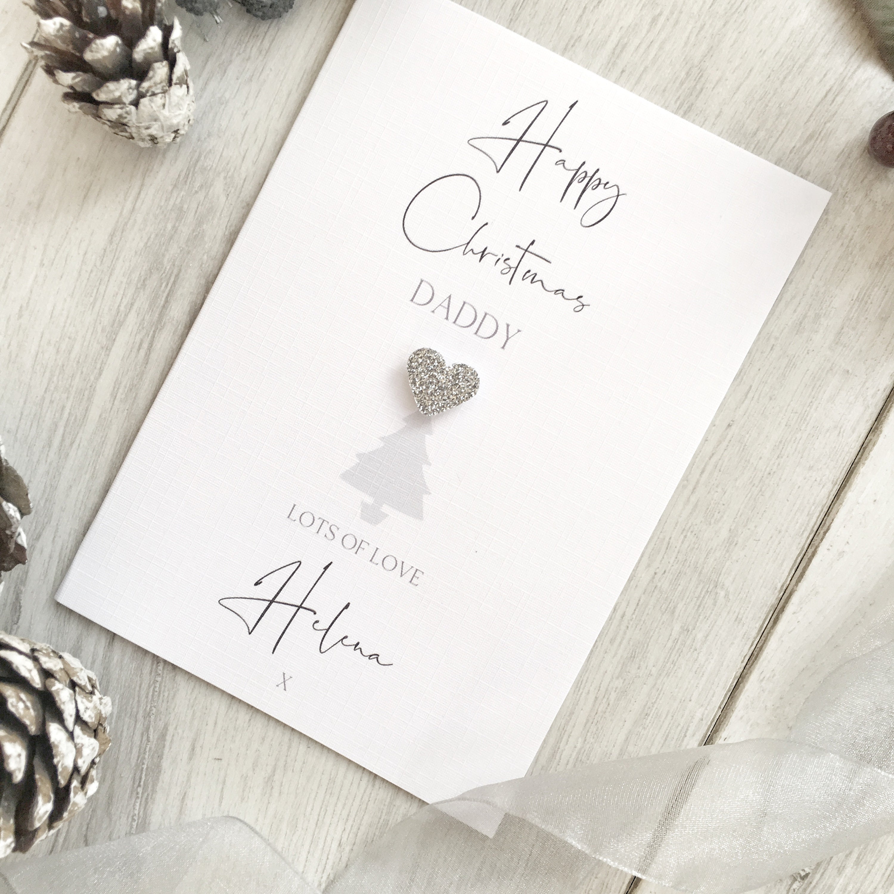 Personalised Christmas Card to Daddy Christmas Card to Daddy - Etsy UK