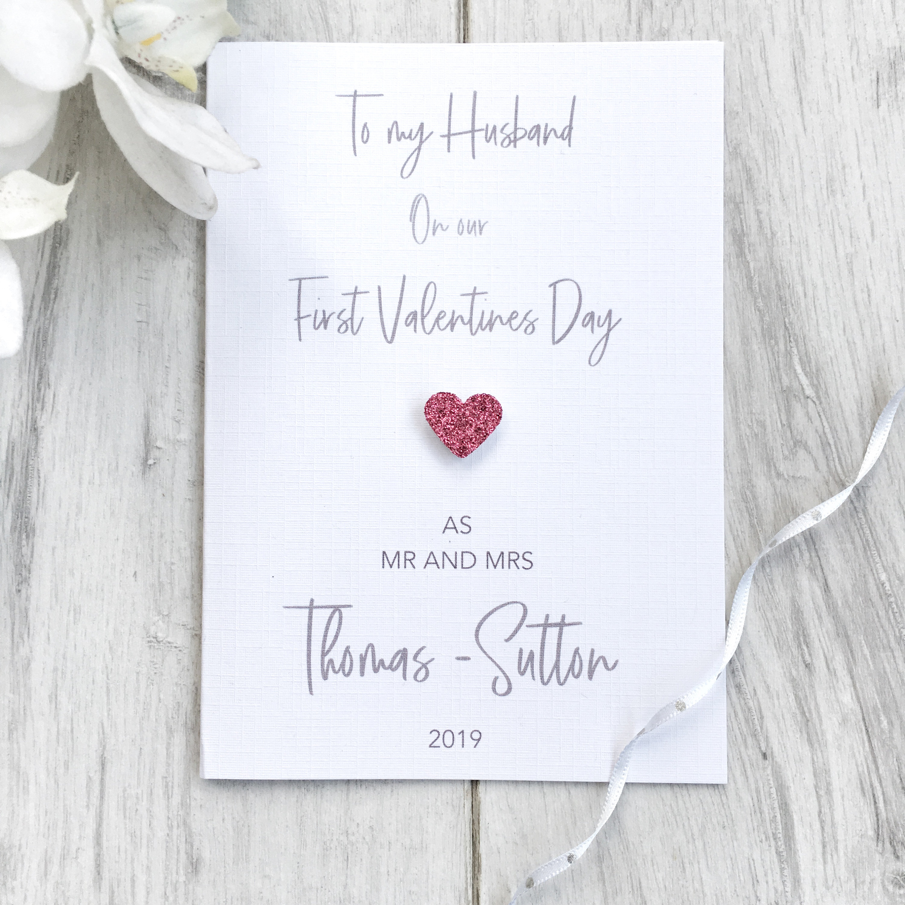 Personalised First Valentine Card for Your Husband or Wife on ...