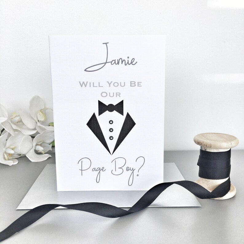 Will You Be My Page Boy Card, Page Boy Card, Card for Page Boy, Be My ...