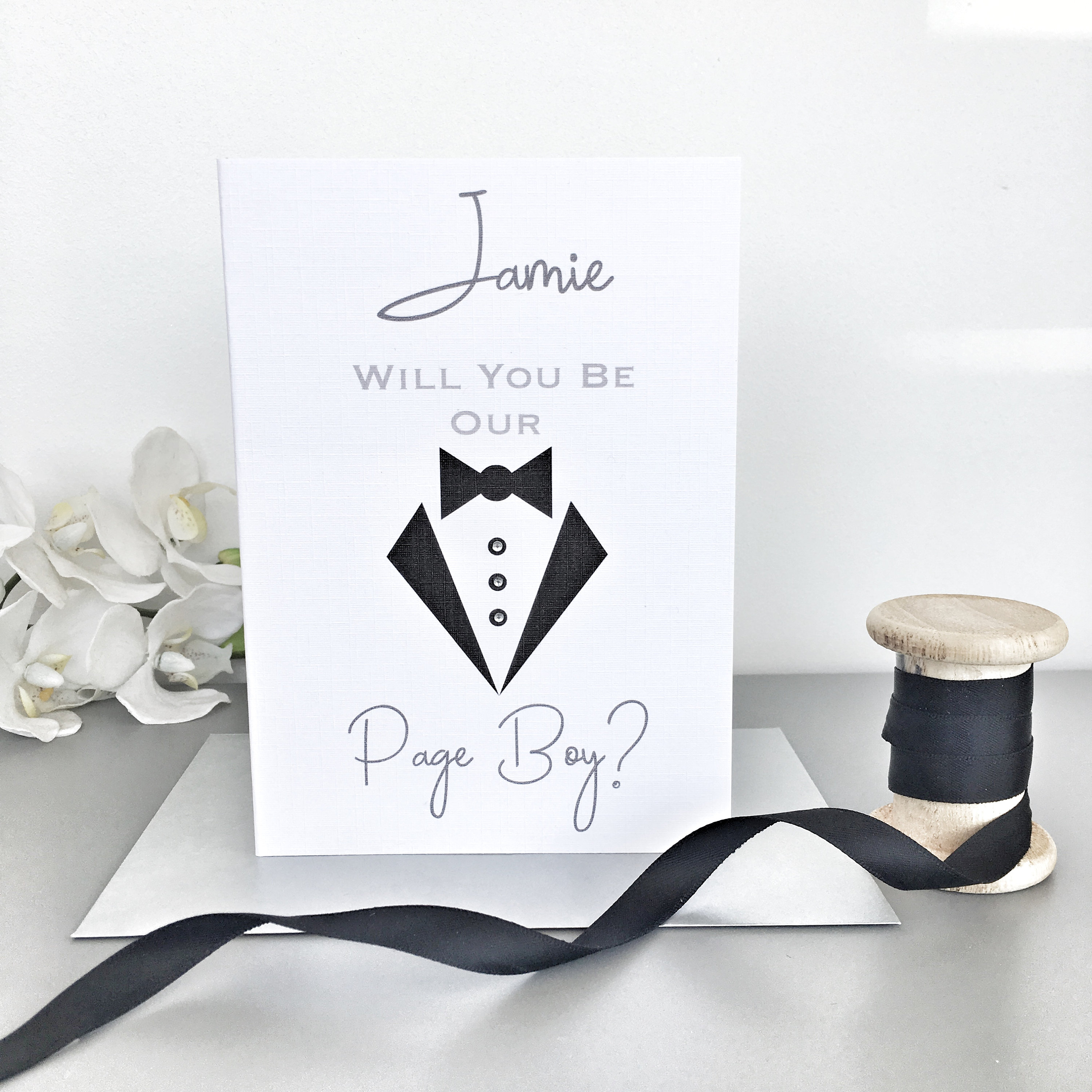 Will You Be My Page Boy Card Page Boy Card Card for Page - Etsy