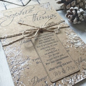 SAMPLE - Rustic Winter Wedding Invitation, Rustic Wedding, Winter ...