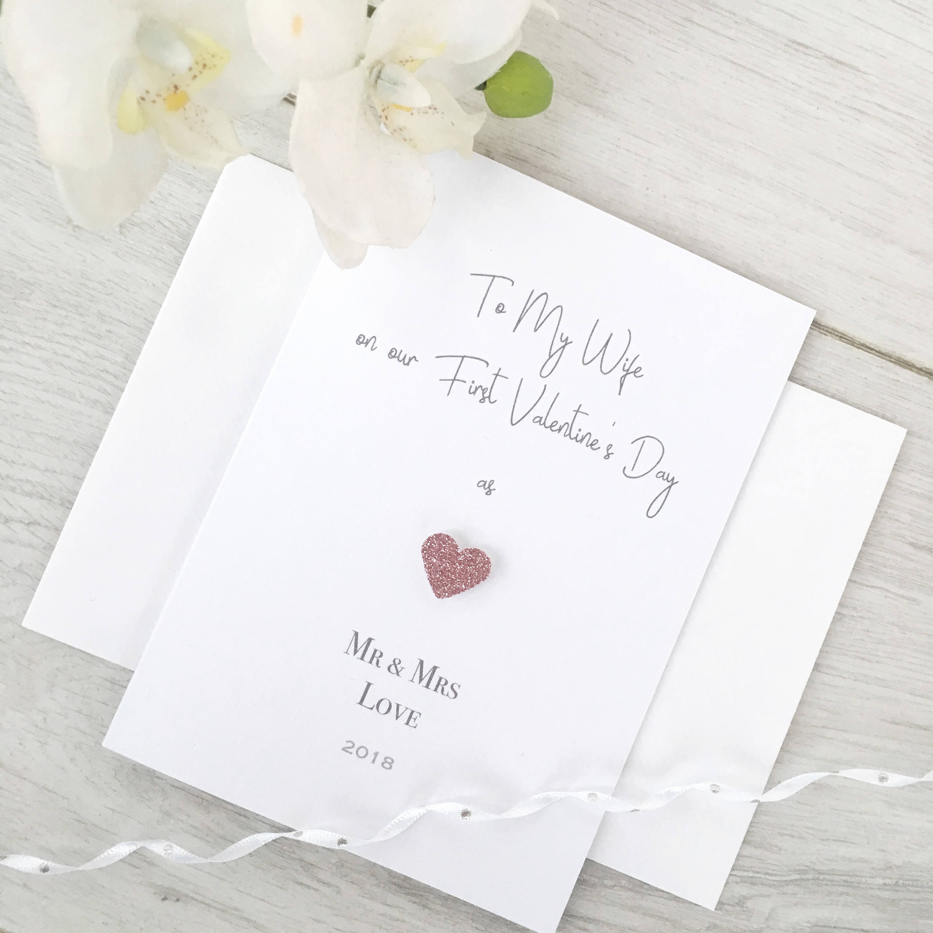 Personalised First Valentine Card for Your Husband or Wife on - Etsy
