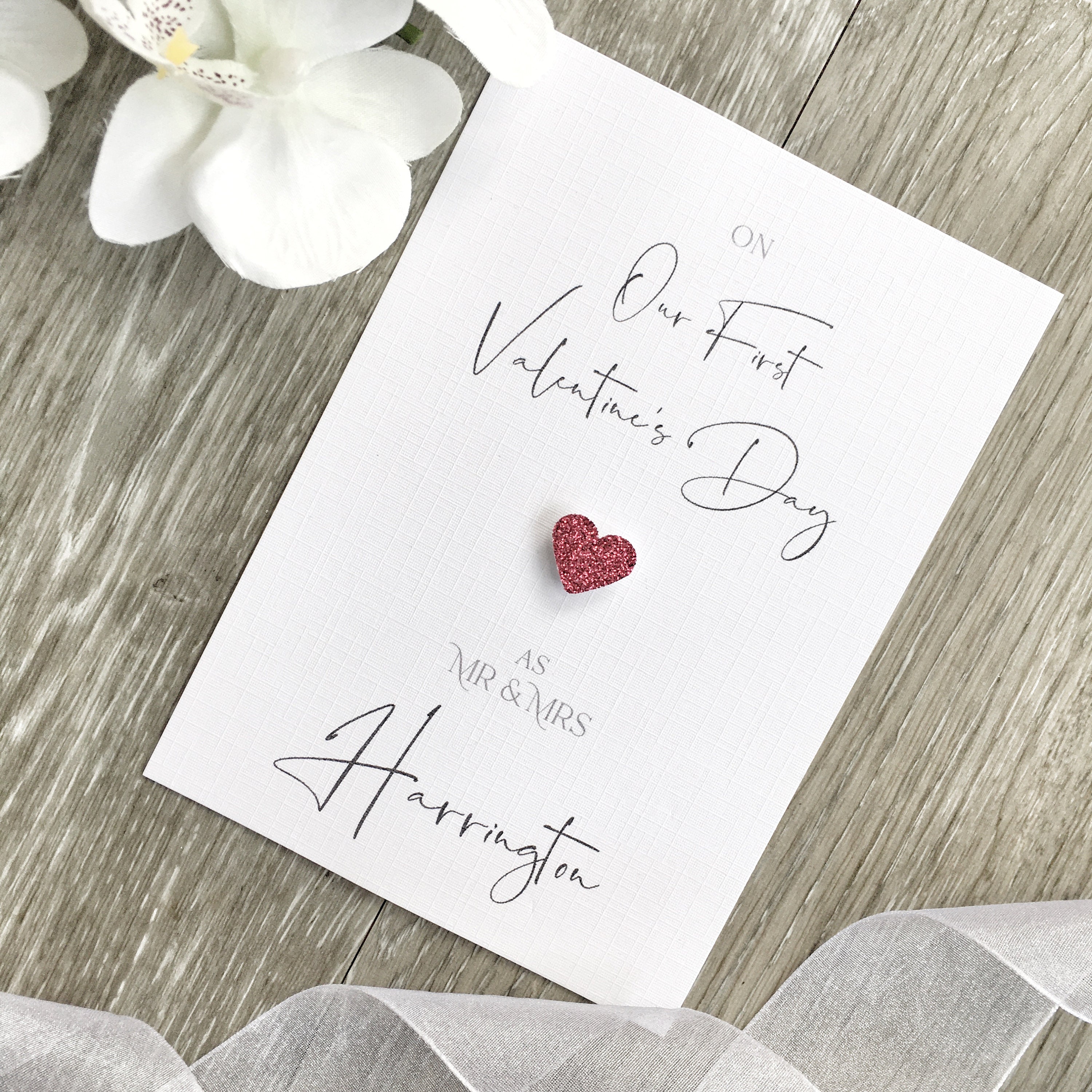 Personalised First Valentine Card for Your Husband or Wife on | Etsy