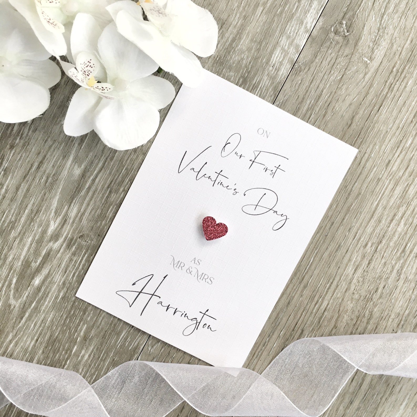Personalised First Valentine Card for Your Husband or Wife on ...