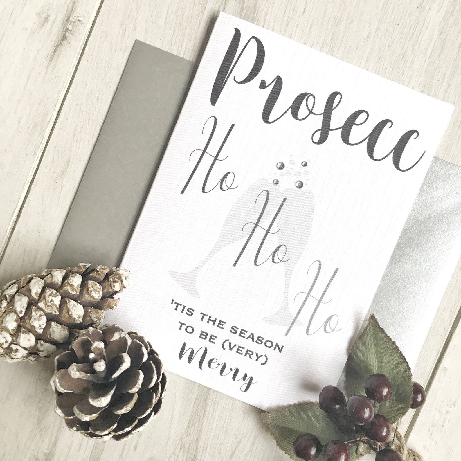 Prosecco Card Prosecco Christmas Card Friends Prosecco Card - Etsy UK