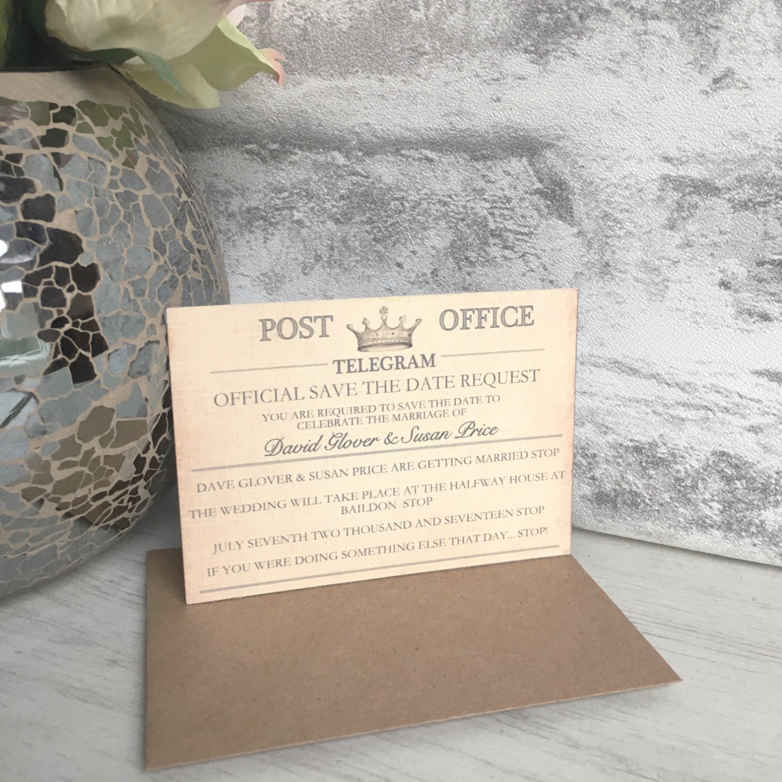 Vintage Telegram Save the Date Vintage Wedding Telegram - Etsy