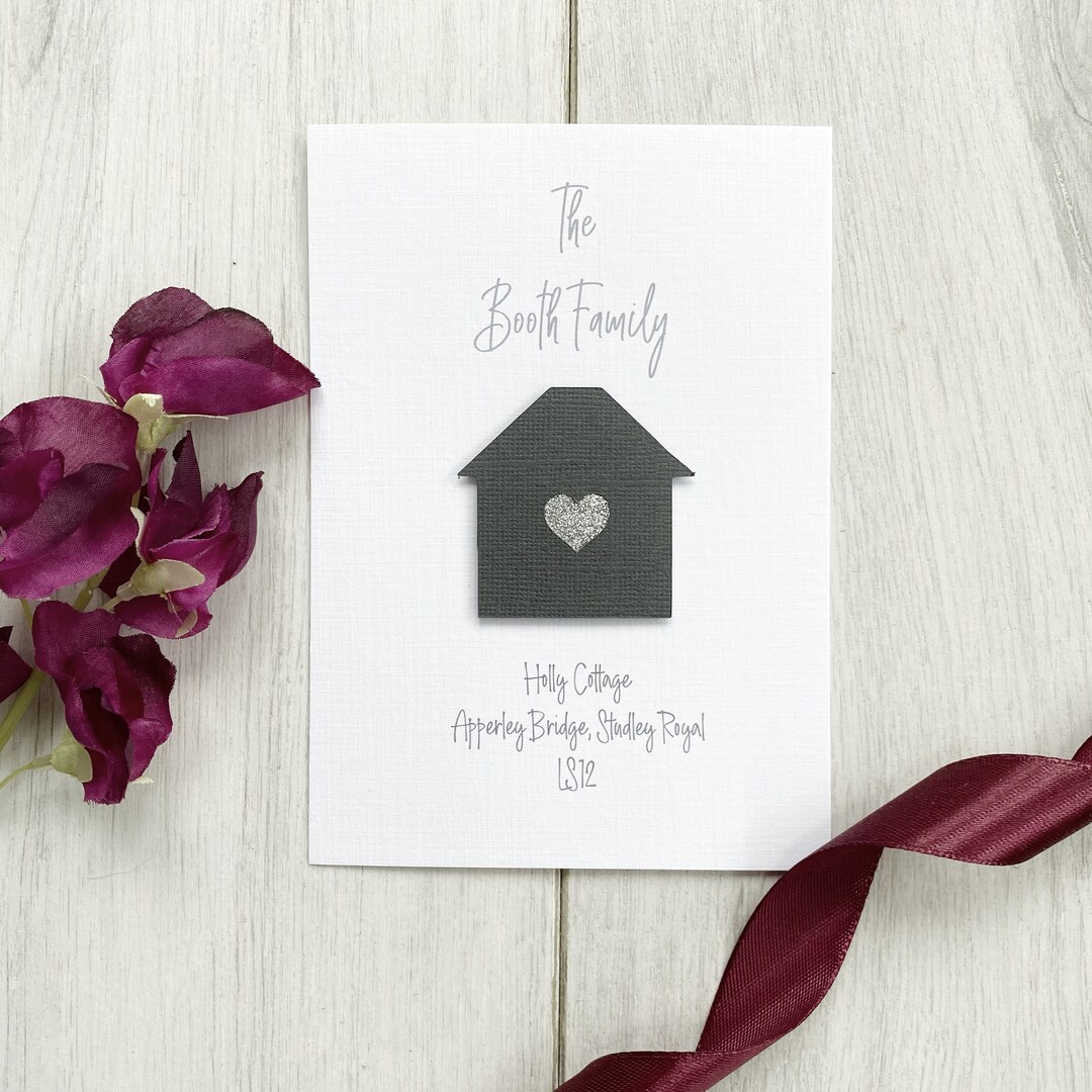 Moving House Card, New Home Card, Happy New Home, Congratulations on ...
