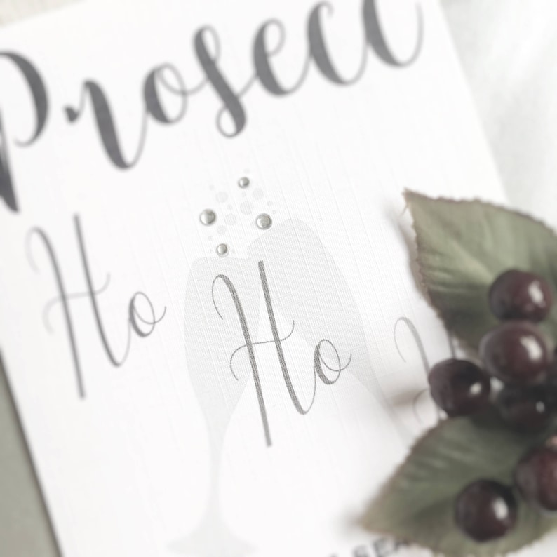 Prosecco Card Prosecco Christmas Card Friends Prosecco Card - Etsy UK