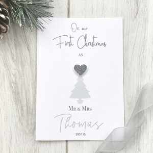 Personalised Our First Christmas Card as a Married Couple for Their ...